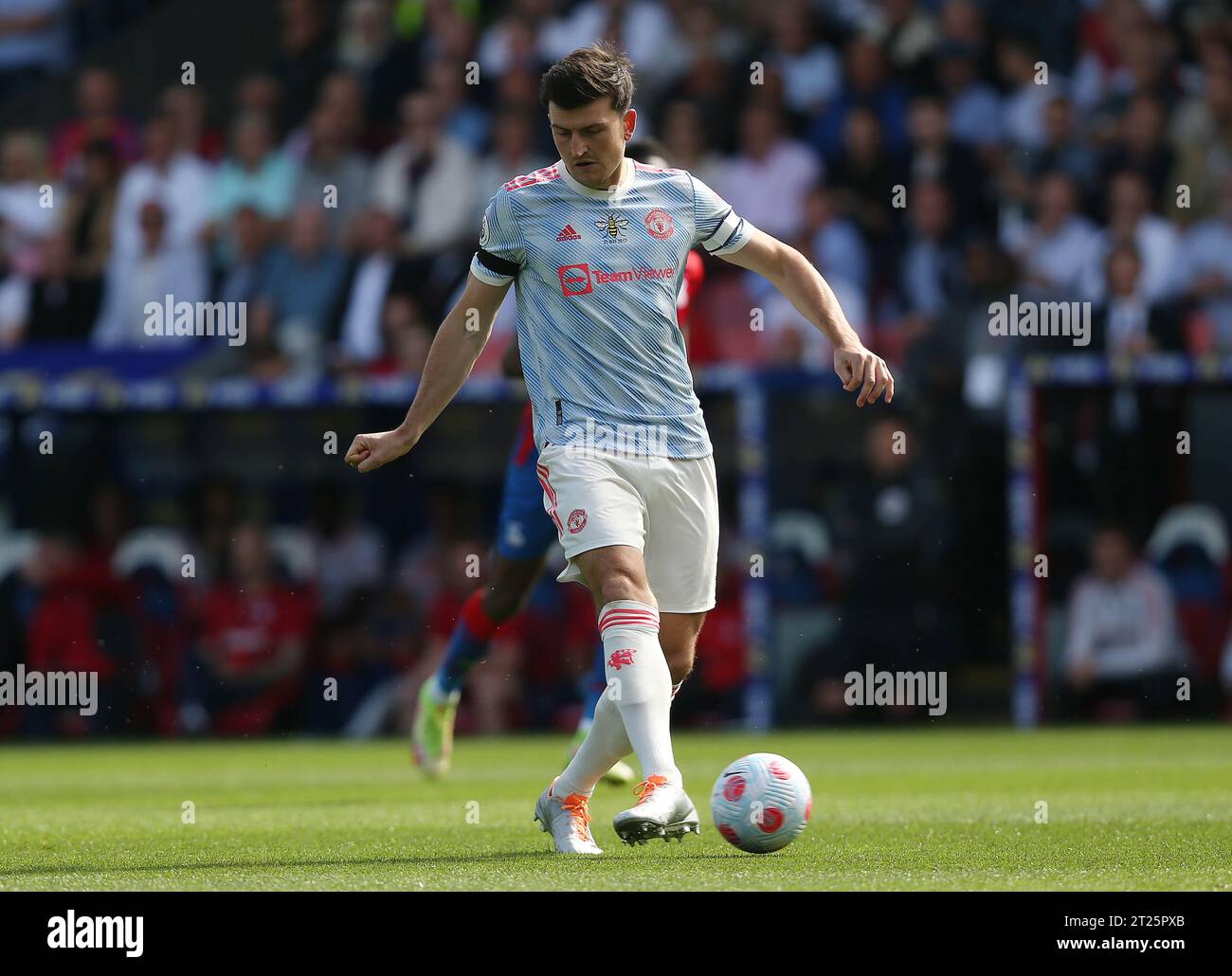 Harry Maguire of Manchester United on the ball against Crystal Palace ...