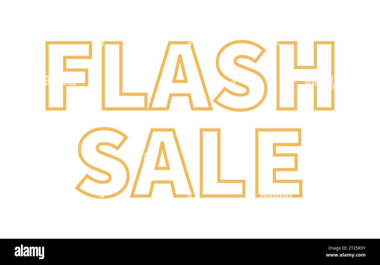 Flash sale outline letters 2D cartoon phrase Stock Vector Image & Art ...