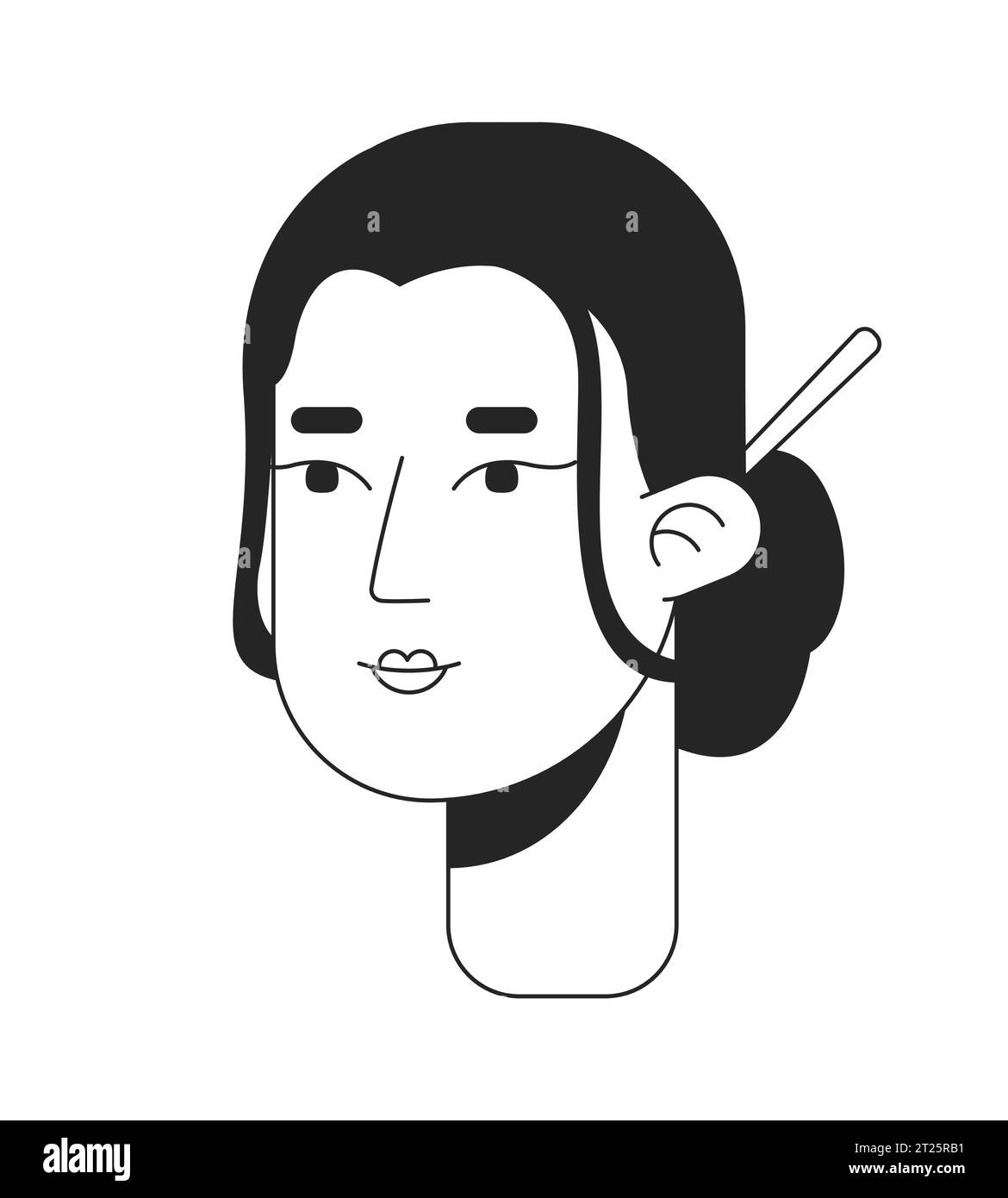 Middle parting Stock Vector Images - Alamy