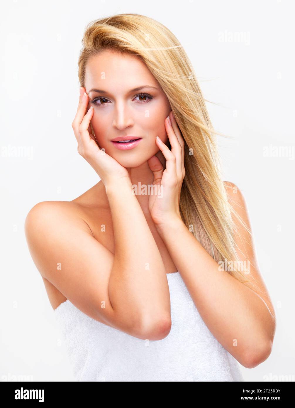 Calm woman, portrait and face in natural beauty, makeup or cosmetics ...