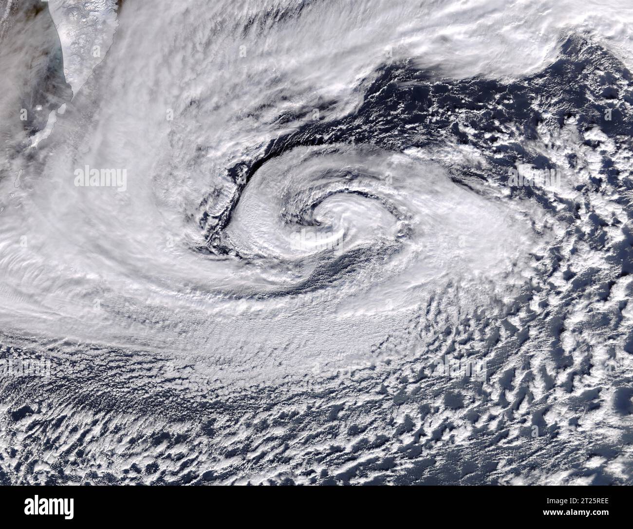 Hurricane, cyclone or weather pattern for warning of natural disaster ...
