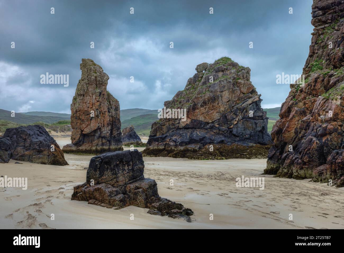 Garry Beach is a beautiful white sand beach with spectacular sea stacks ...