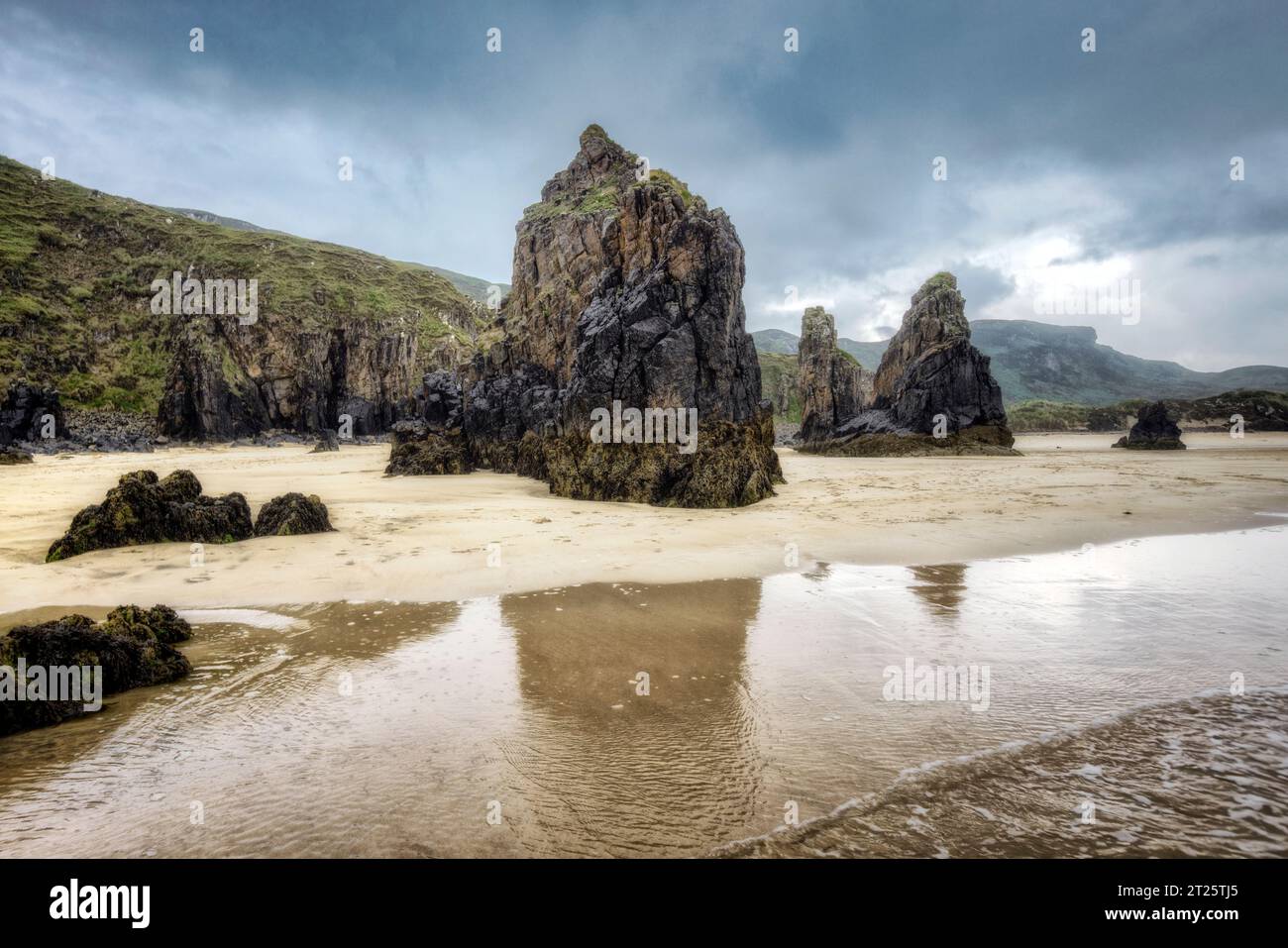 Garry Beach is a beautiful white sand beach with spectacular sea stacks ...