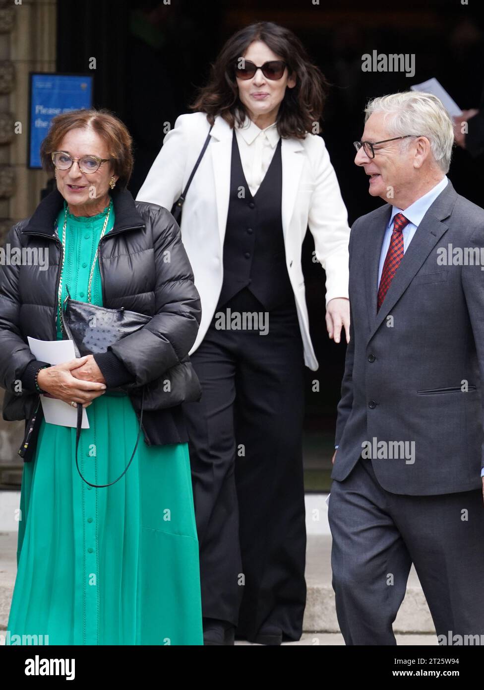 (left to right) Rosa Monckton, Nigella Lawson and Dominic Lawson leave ...