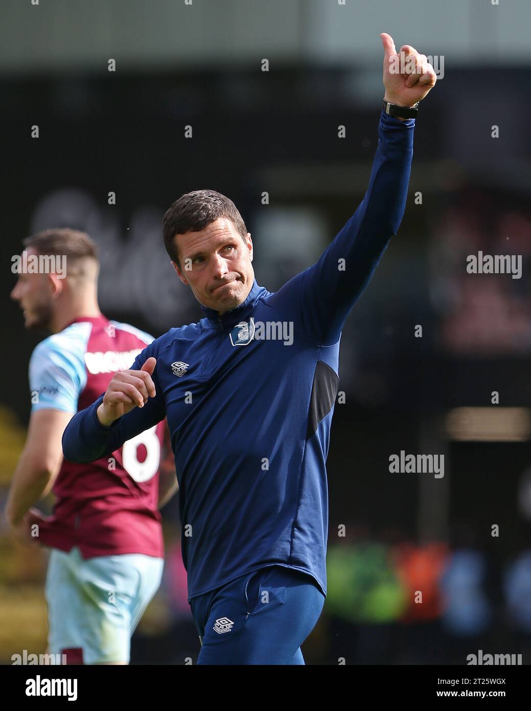 Mike Jackson Manager of Burnley celebrates at the full time whistle ...