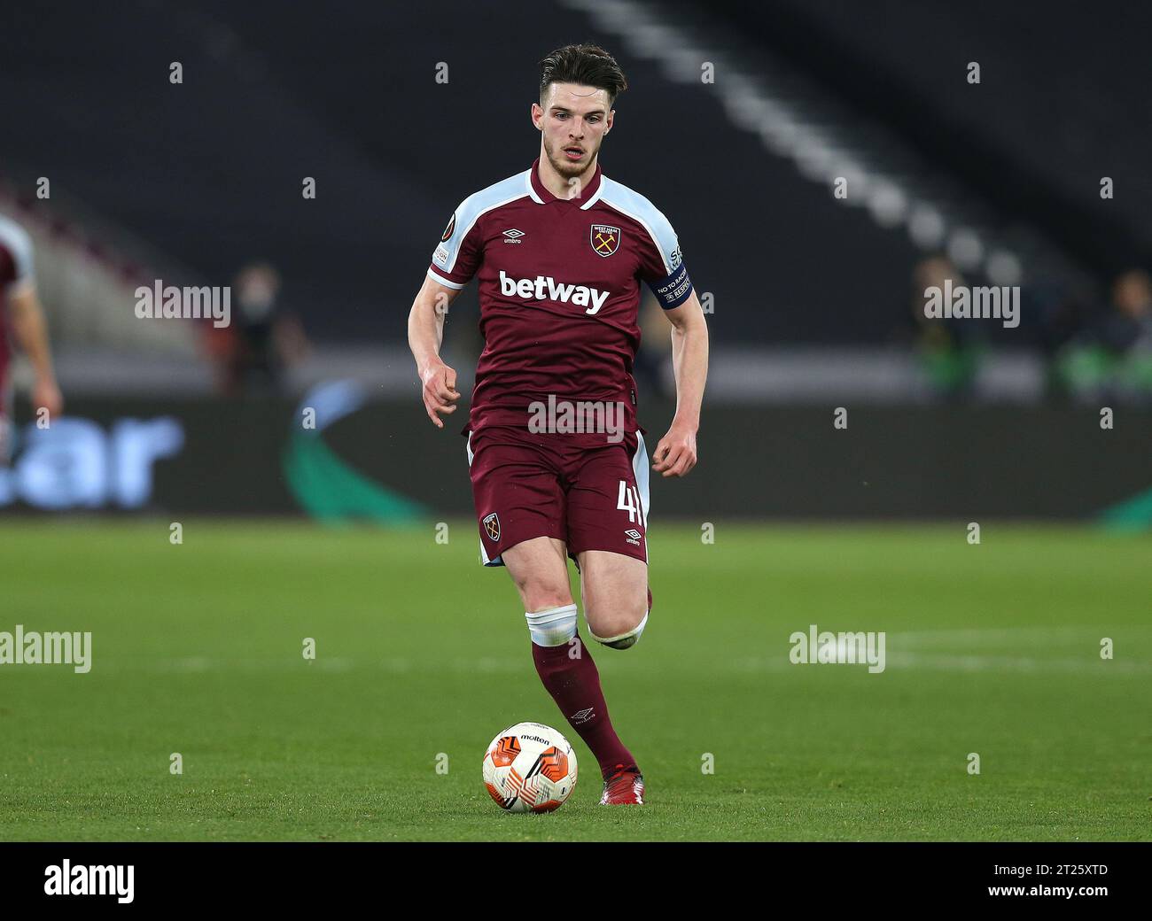 Declan Rice of West Ham United on the ball against Sevilla. - West Ham ...
