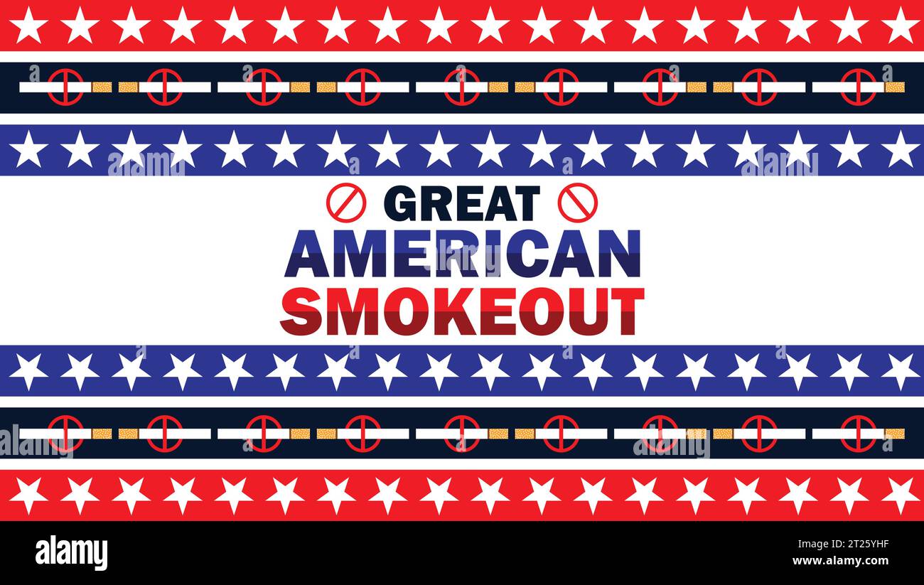 Great American Smokeout Vector illustration. Holiday concept. Template ...