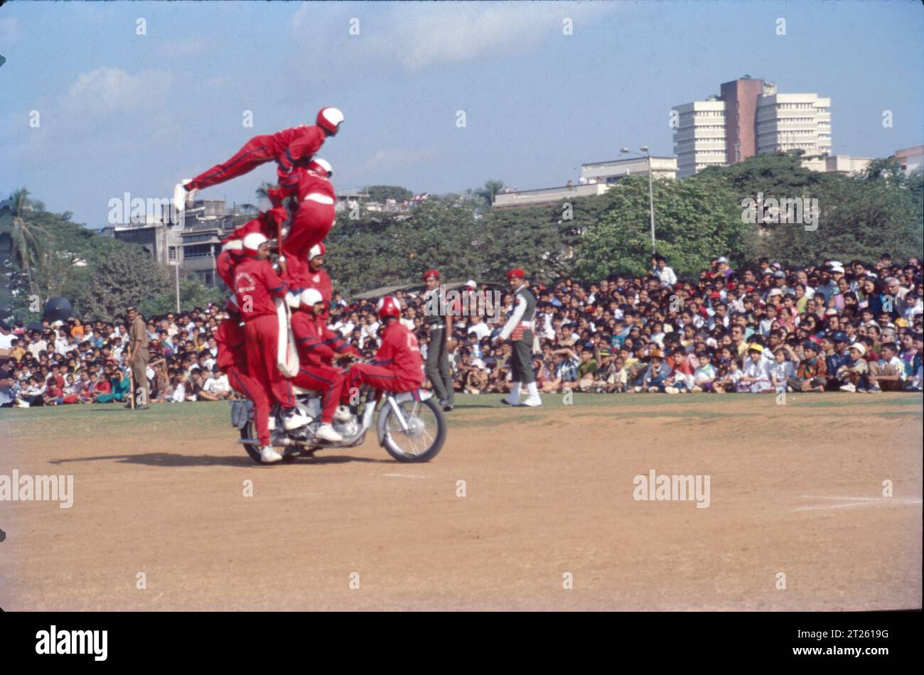 The stunning acrobatic displays were performed by a corps of "DARE ...