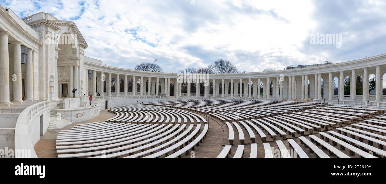 A scenic view of Memorial Amphitheater in Arlington, Virginia Stock ...