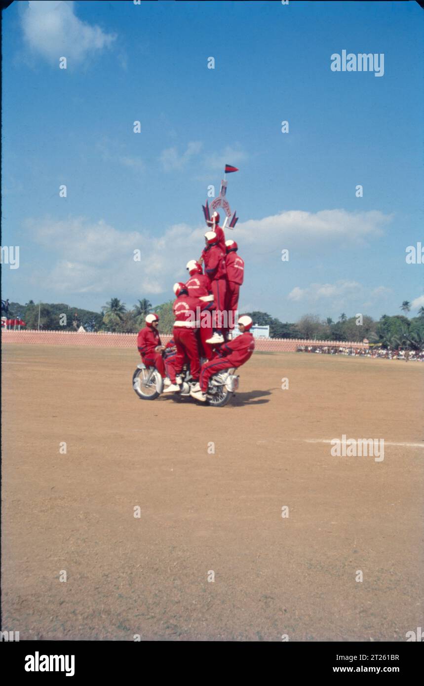 The stunning acrobatic displays were performed by a corps of "DARE ...