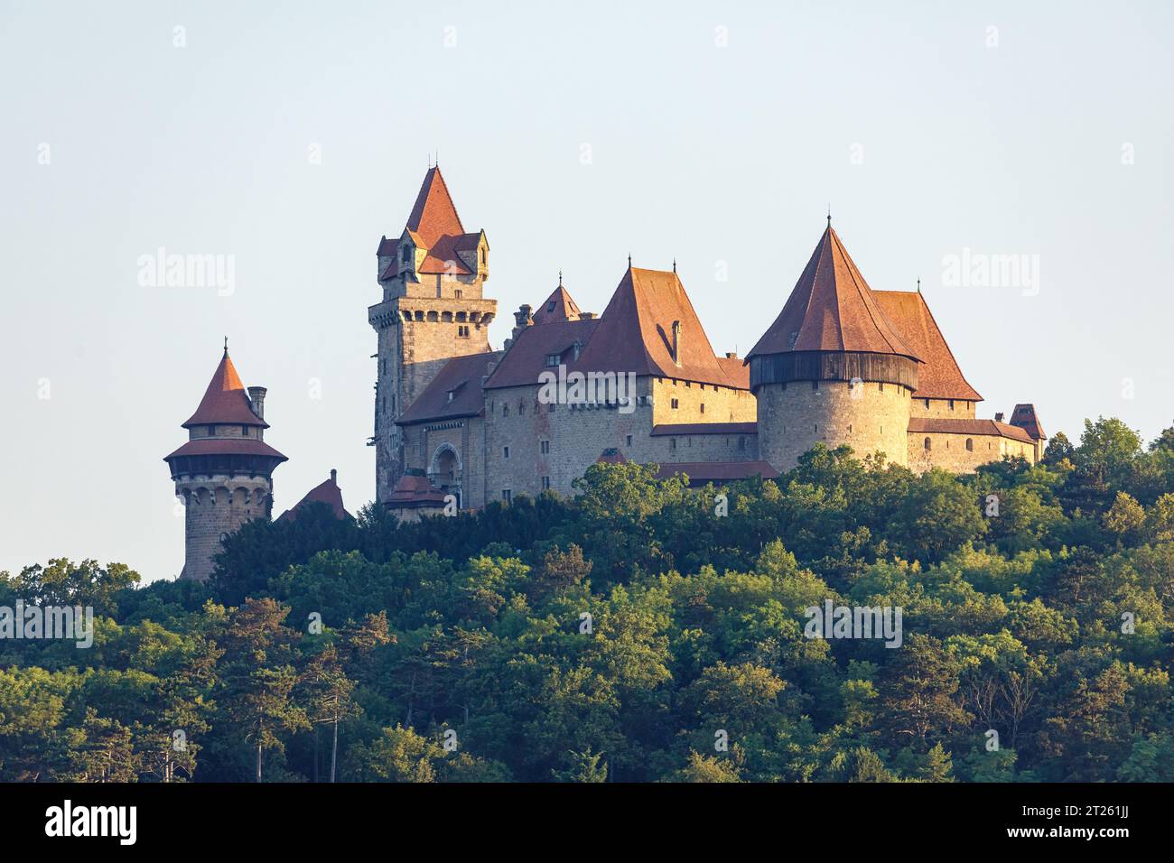 The Castle Kreuzenstein in Leobendorf at Vienna Austria Stock Photo - Alamy