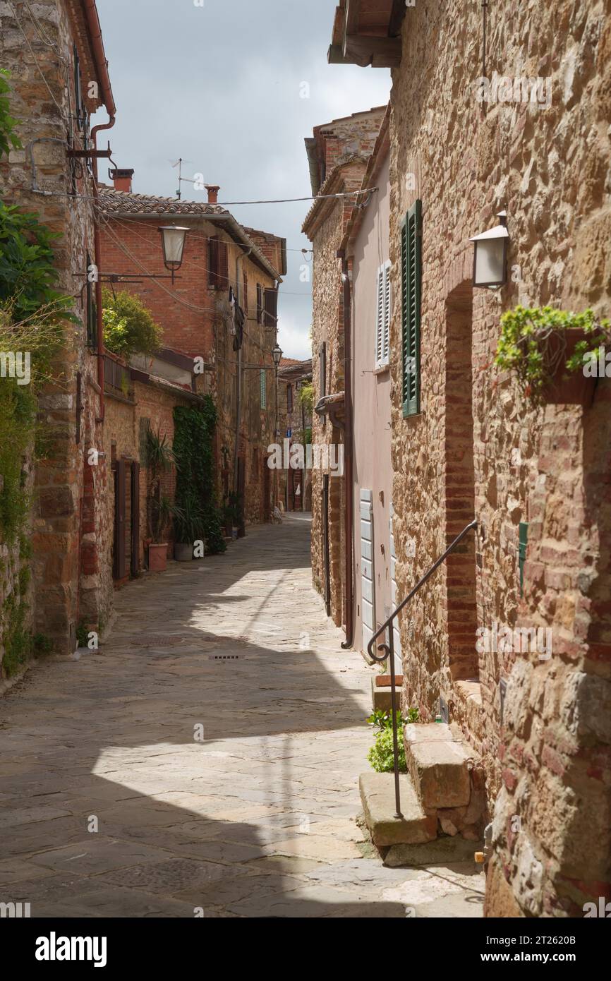 Montefollonico, historic town in Siena province, Tuscany, Italy Stock ...