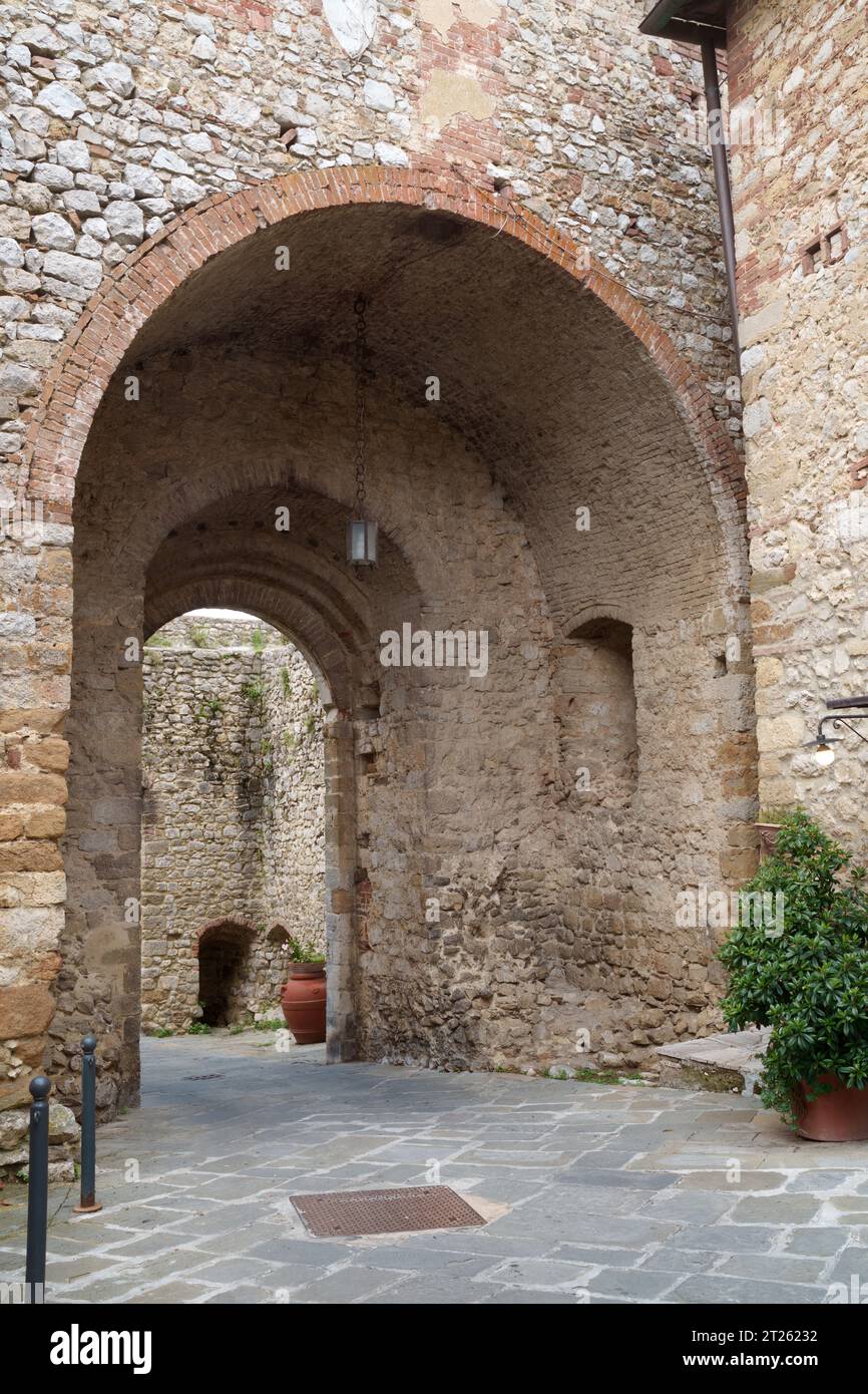 Montefollonico, historic town in Siena province, Tuscany, Italy Stock ...