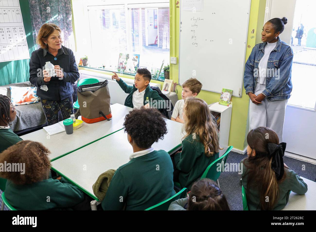 EDITORIAL USE ONLY CBBC Presenter, Mwaksy Mudenda and CEO of The Waste ...