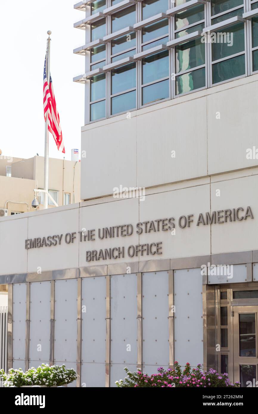 Tel Aviv, Israel - October 12, 2023 - Exterior view of the Embassy of ...