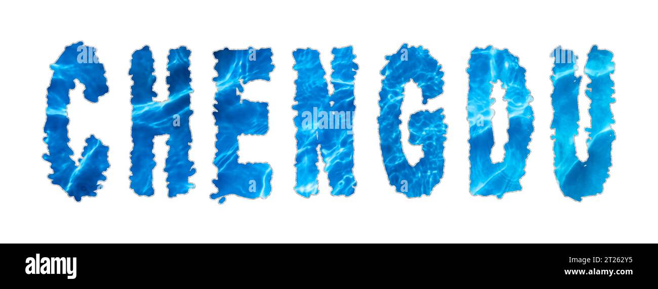 Chengdu Water, Chengdu Water Supply Challenge on white Stock Photo - Alamy