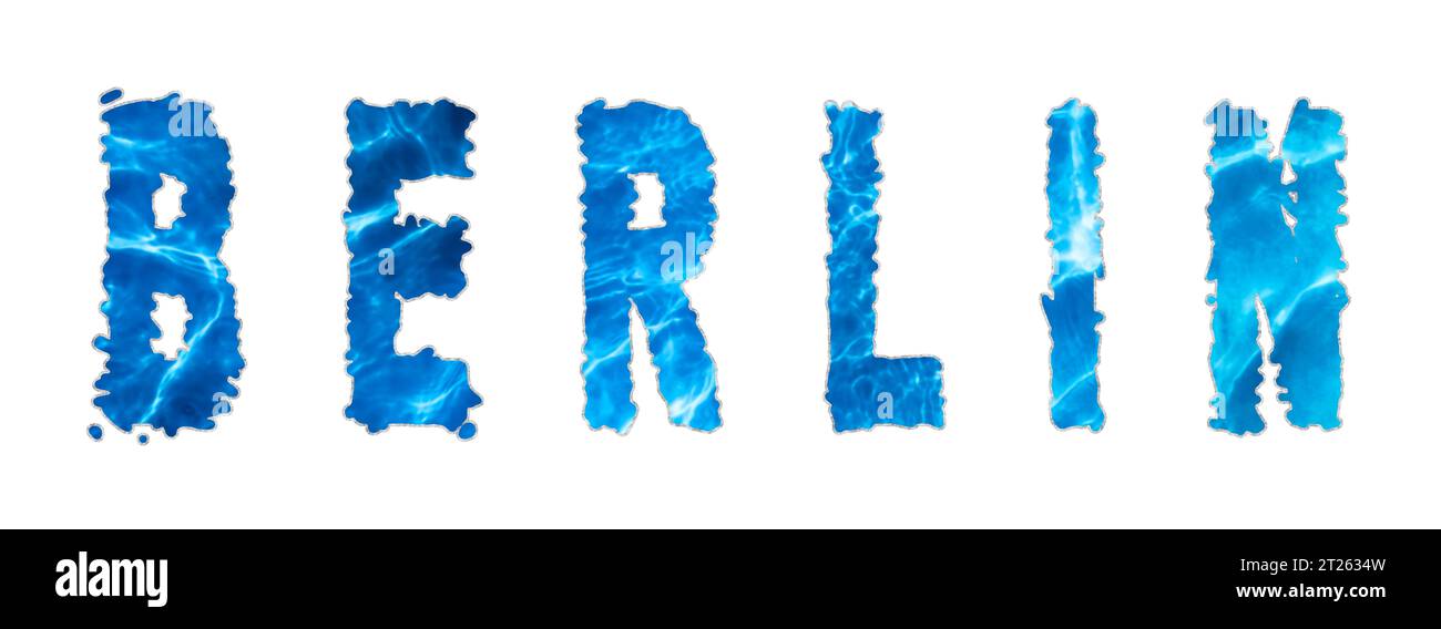 Berlin Water, Berlin Water Supply Challenge on white Stock Photo - Alamy