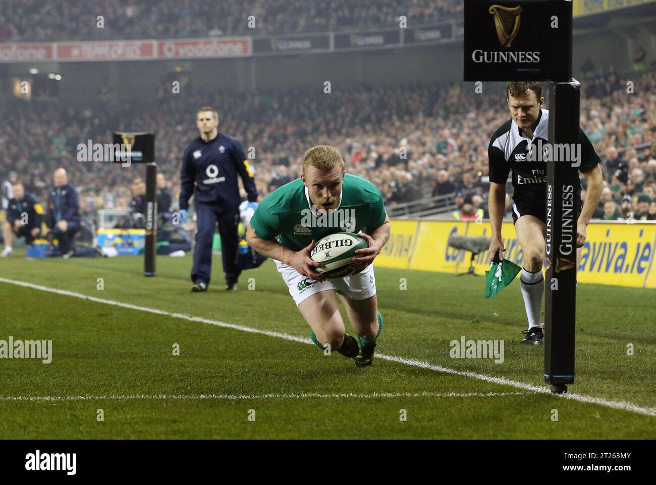 File photo dated 12-11-2016 of Ireland's Keith Earls scores his side's ...