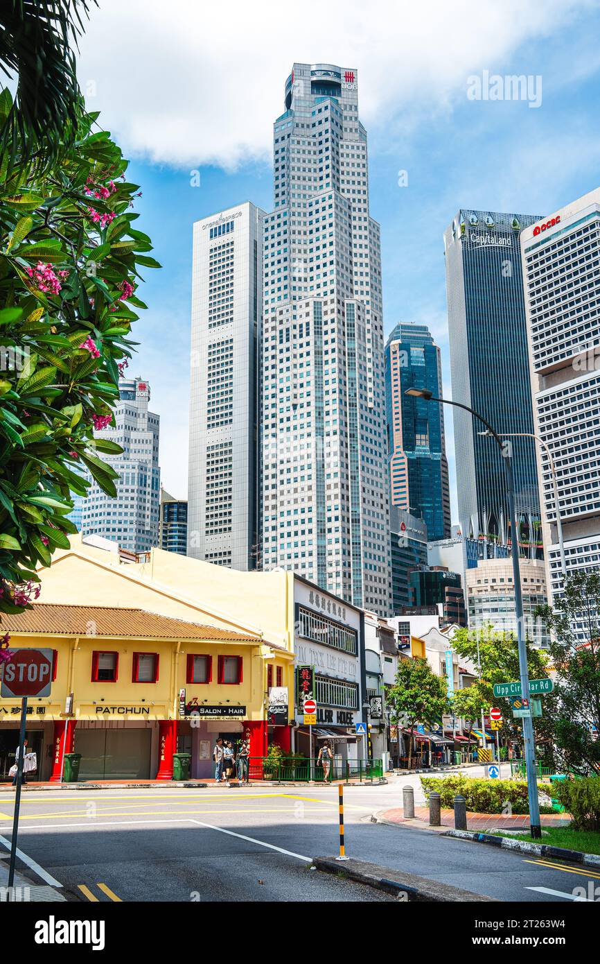 Singapore City Center Landmarks Stock Photo - Alamy