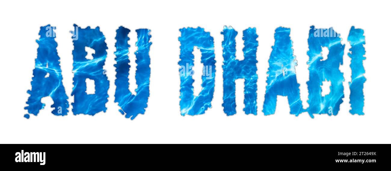 Abu Dhabi Water, Abu Dhabi Water Supply Challenge on white Stock Photo ...