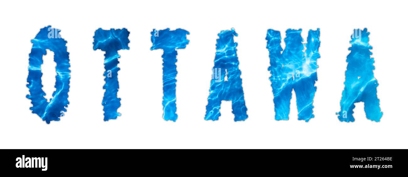 Ottawa Water, Ottawa Water Supply Challenge on white Stock Photo - Alamy