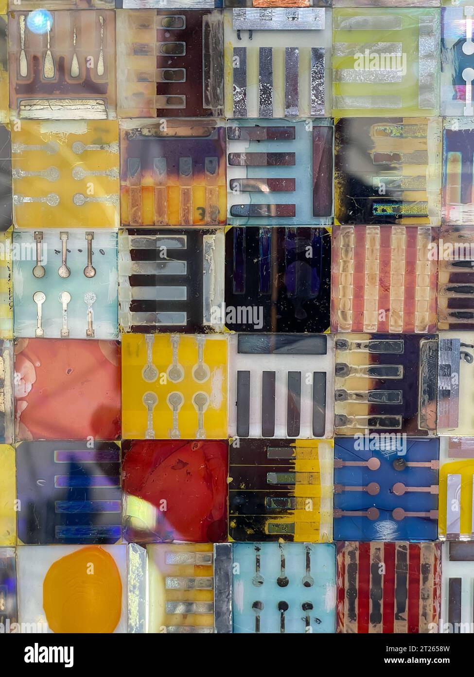 a processor, CPU or GPU microchip on a motherboard. Taiwan ...