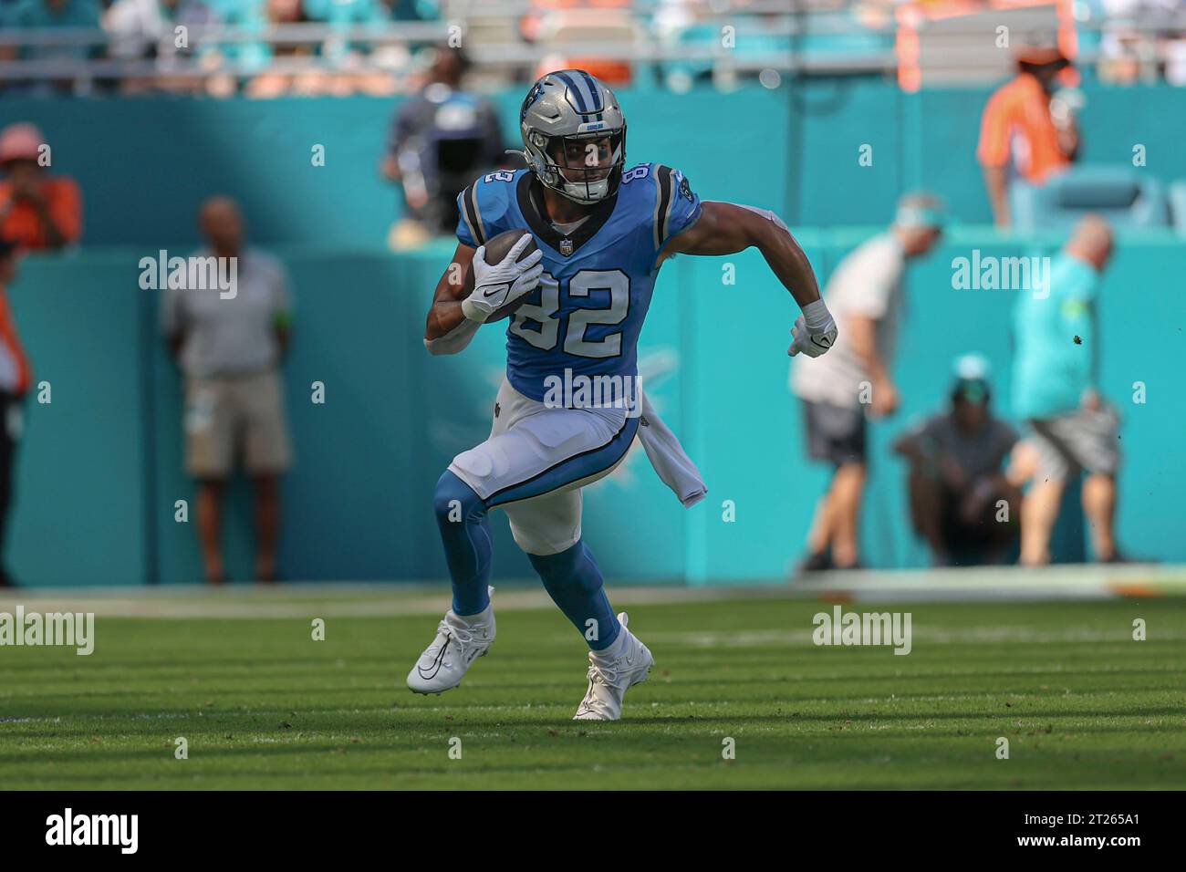 Miami. FL USA; Carolina Panthers tight end Tommy Tremble (82) runs with ...