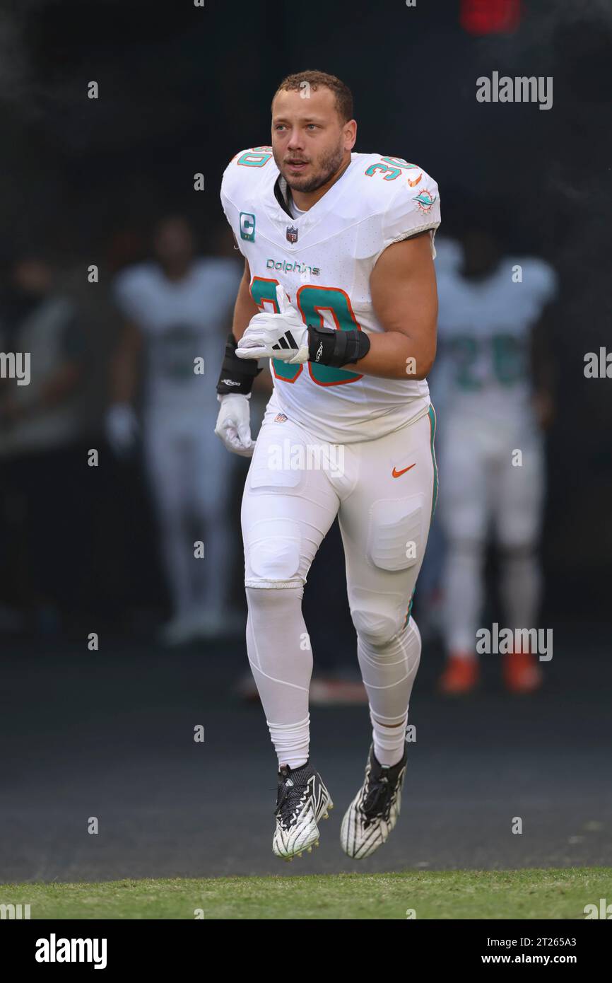 Miami. FL USA; Miami Dolphins fullback Alec Ingold (30) takes the field ...