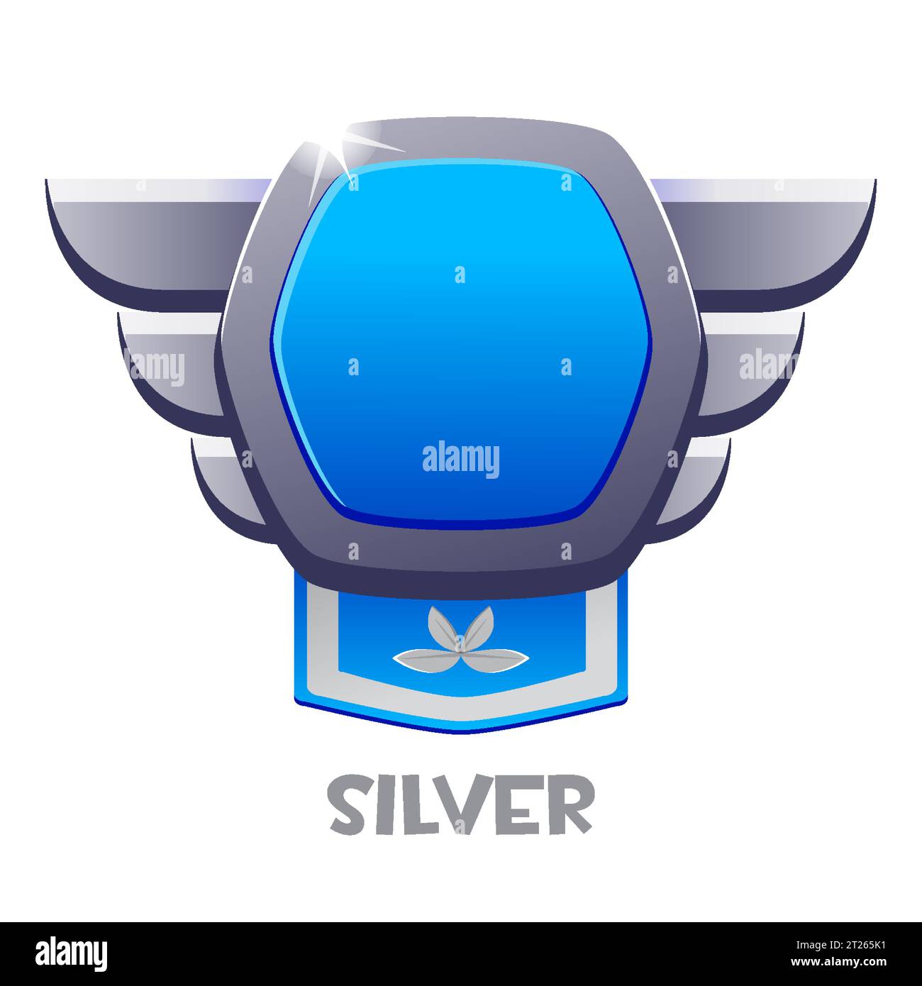 Silver Game badge, template for icon Stock Vector Image & Art - Alamy