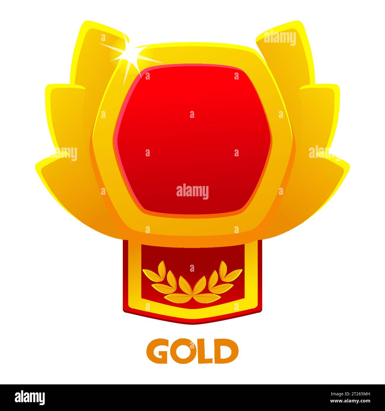 Gold game rank badge Cut Out Stock Images & Pictures - Alamy