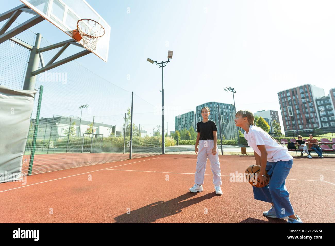 Children playing basketball indoor hi-res stock photography and images ...