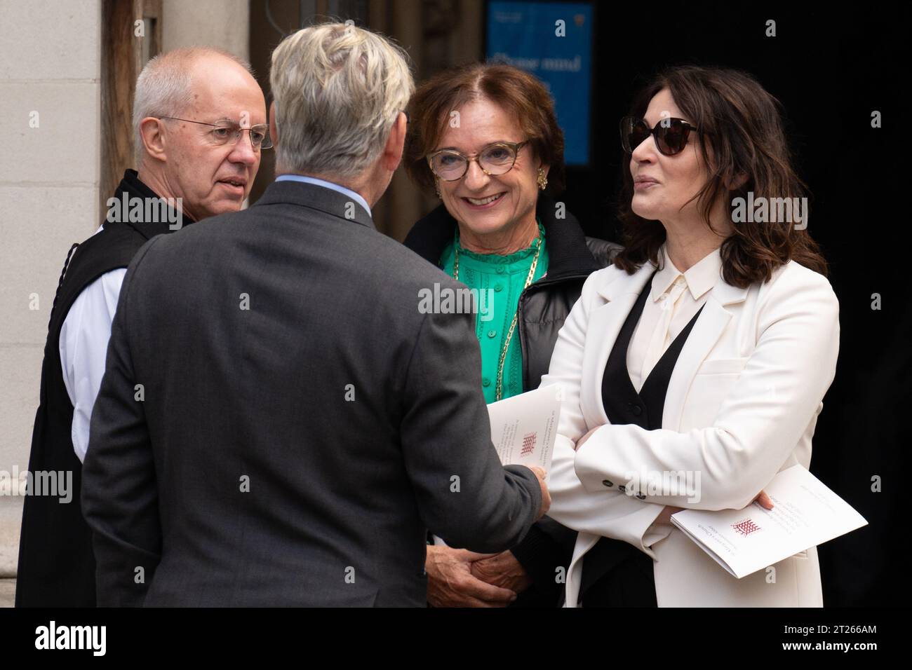 (left to right) Archbishop of Canterbury Justin Welby, Dominic Lawson ...