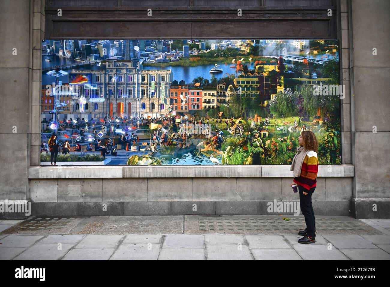 The Quiet Enchanting' On display on the external façade of Bush House ...