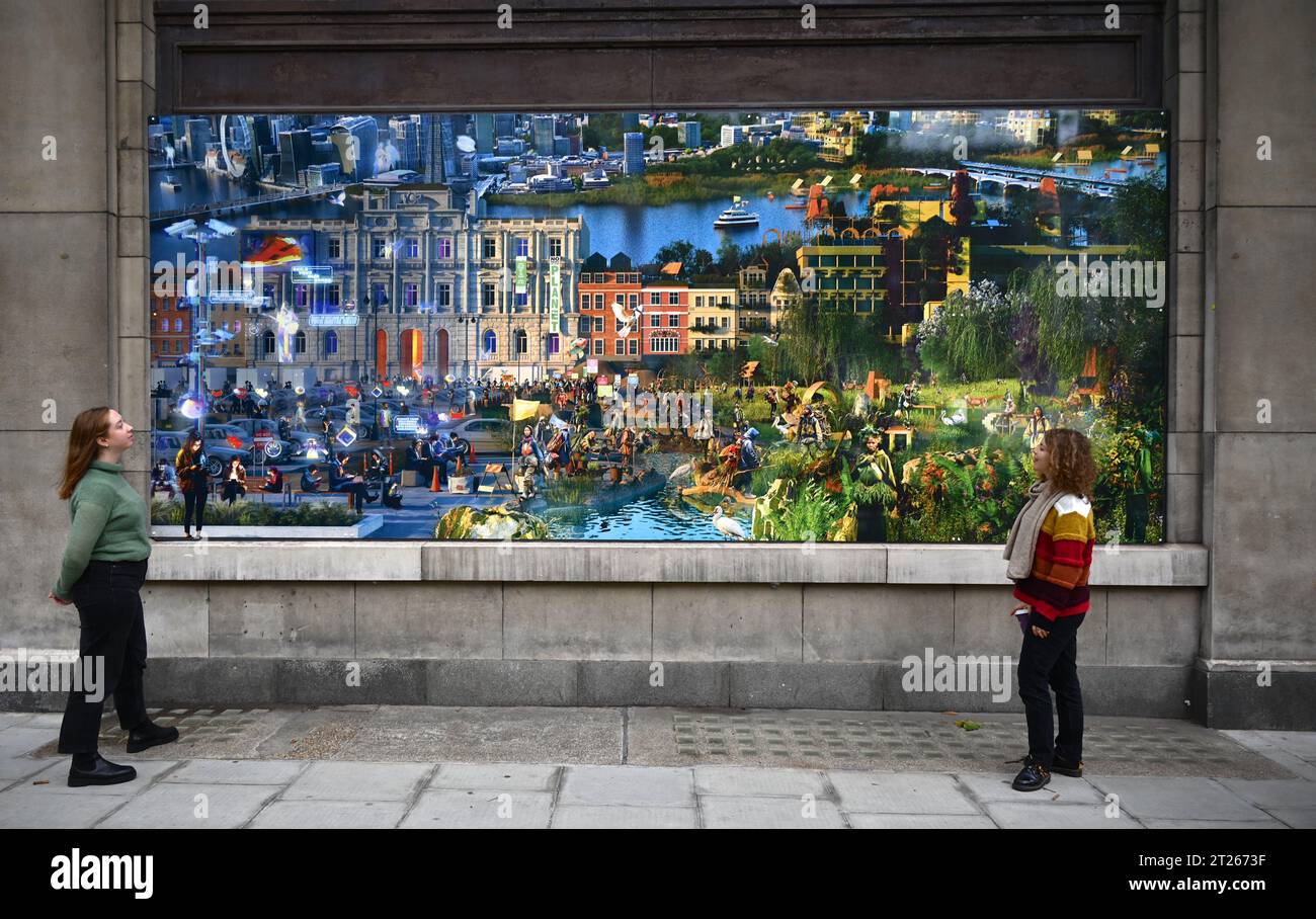 The Quiet Enchanting' On display on the external façade of Bush House ...