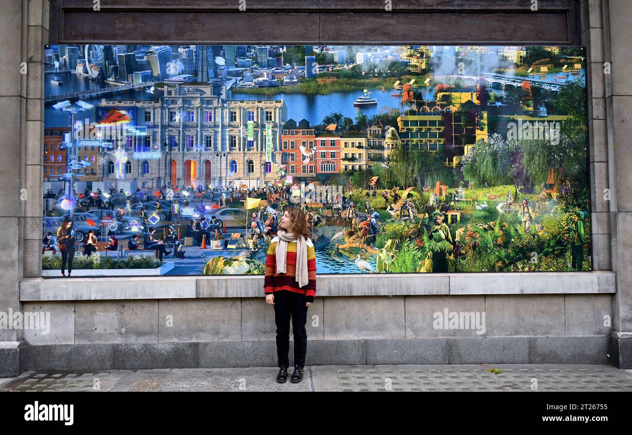 The Quiet Enchanting' On display on the external façade of Bush House ...