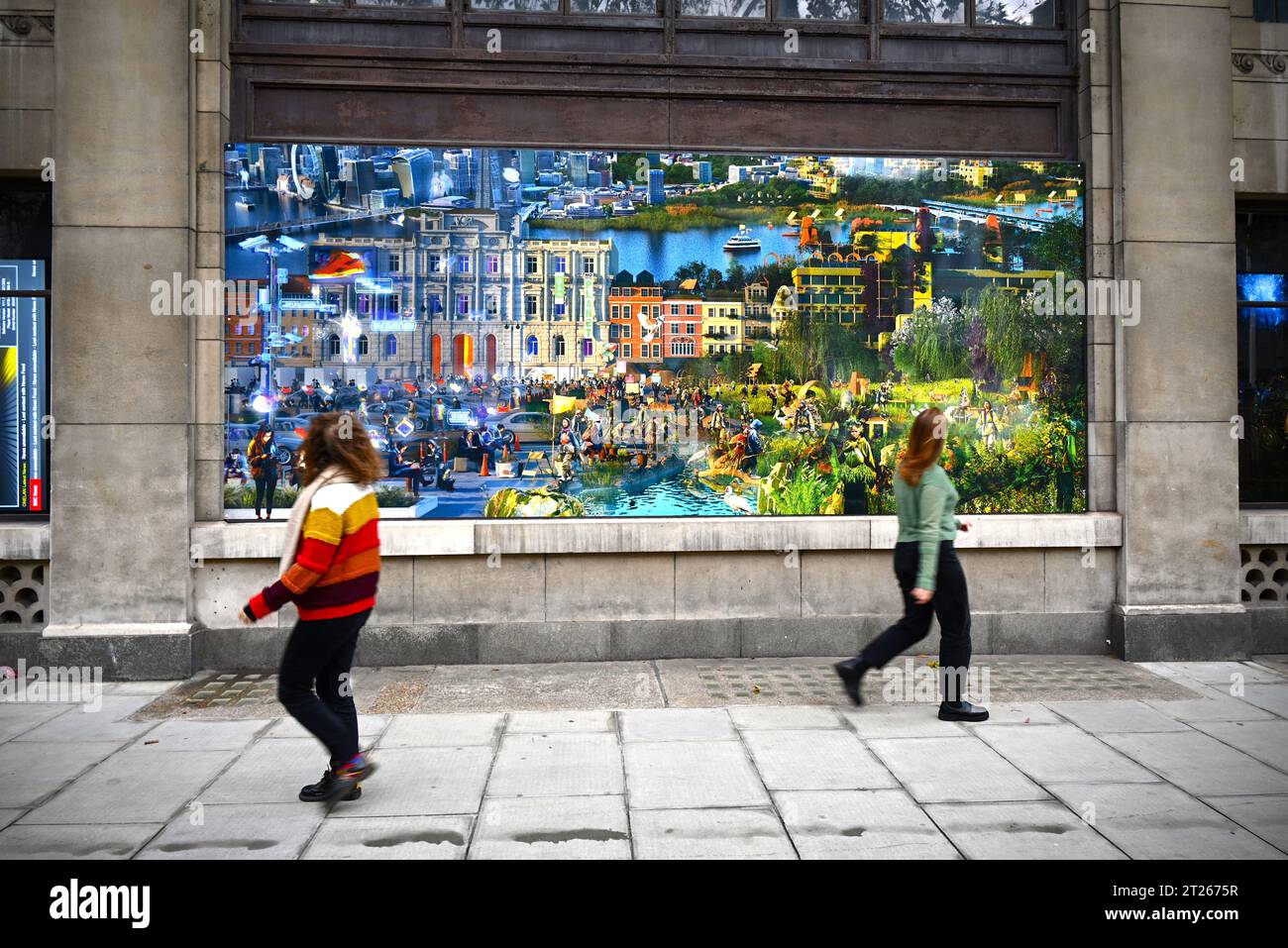 The Quiet Enchanting' On display on the external façade of Bush House ...
