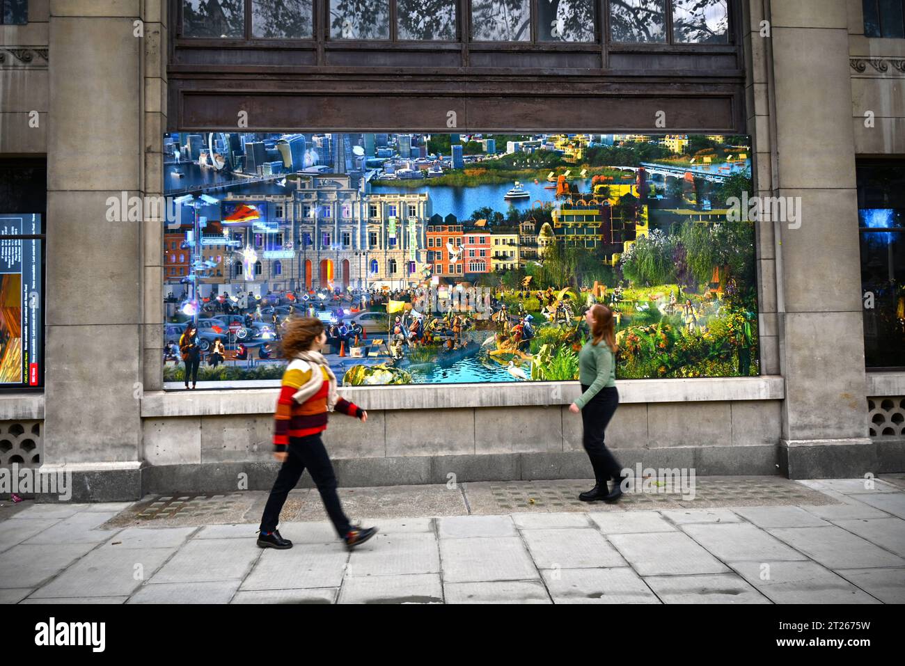 The Quiet Enchanting' On display on the external façade of Bush House ...