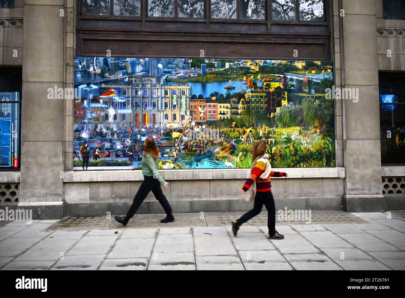 The Quiet Enchanting' On display on the external façade of Bush House ...