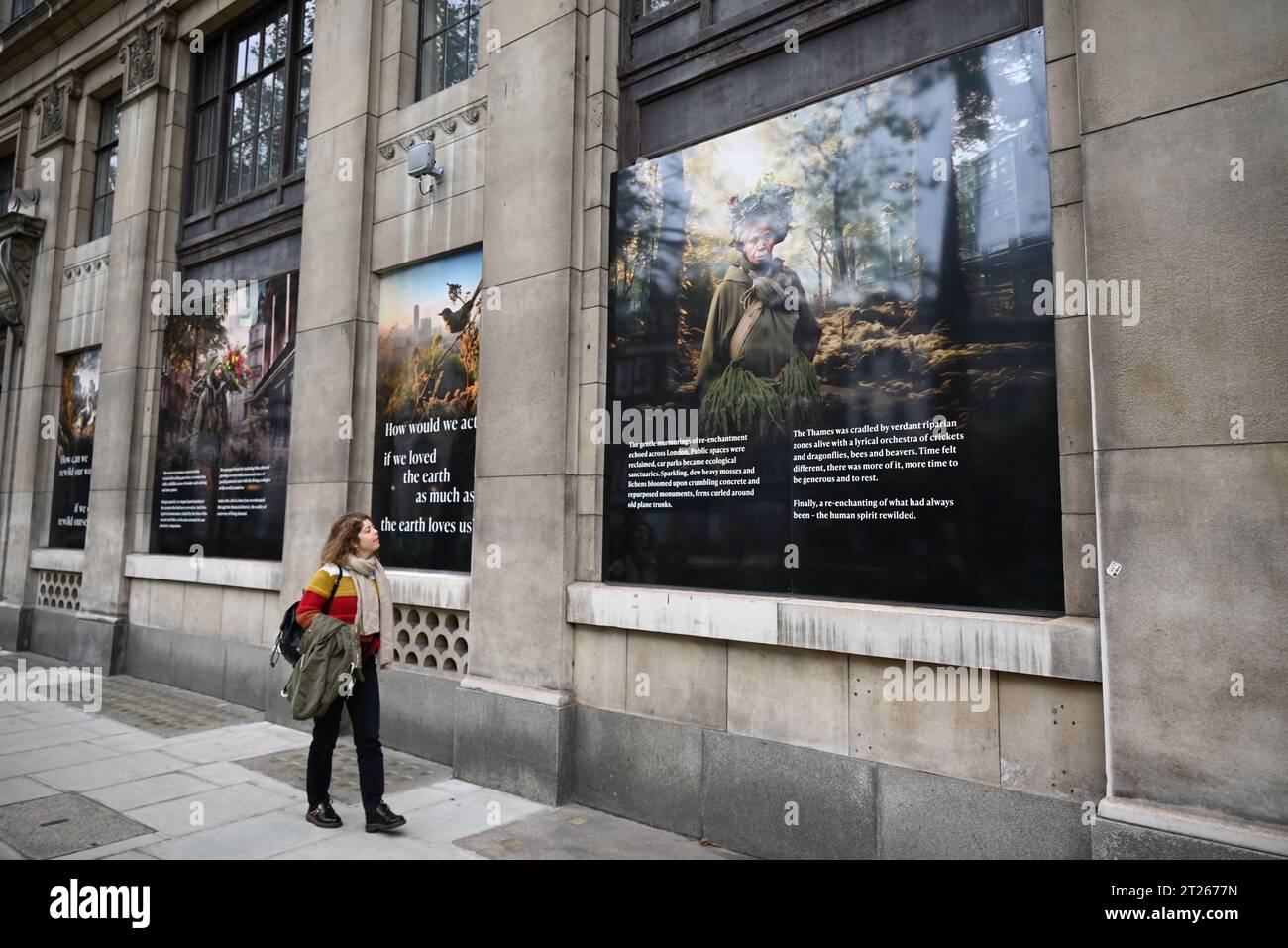 The Quiet Enchanting' On display on the external façade of Bush House ...