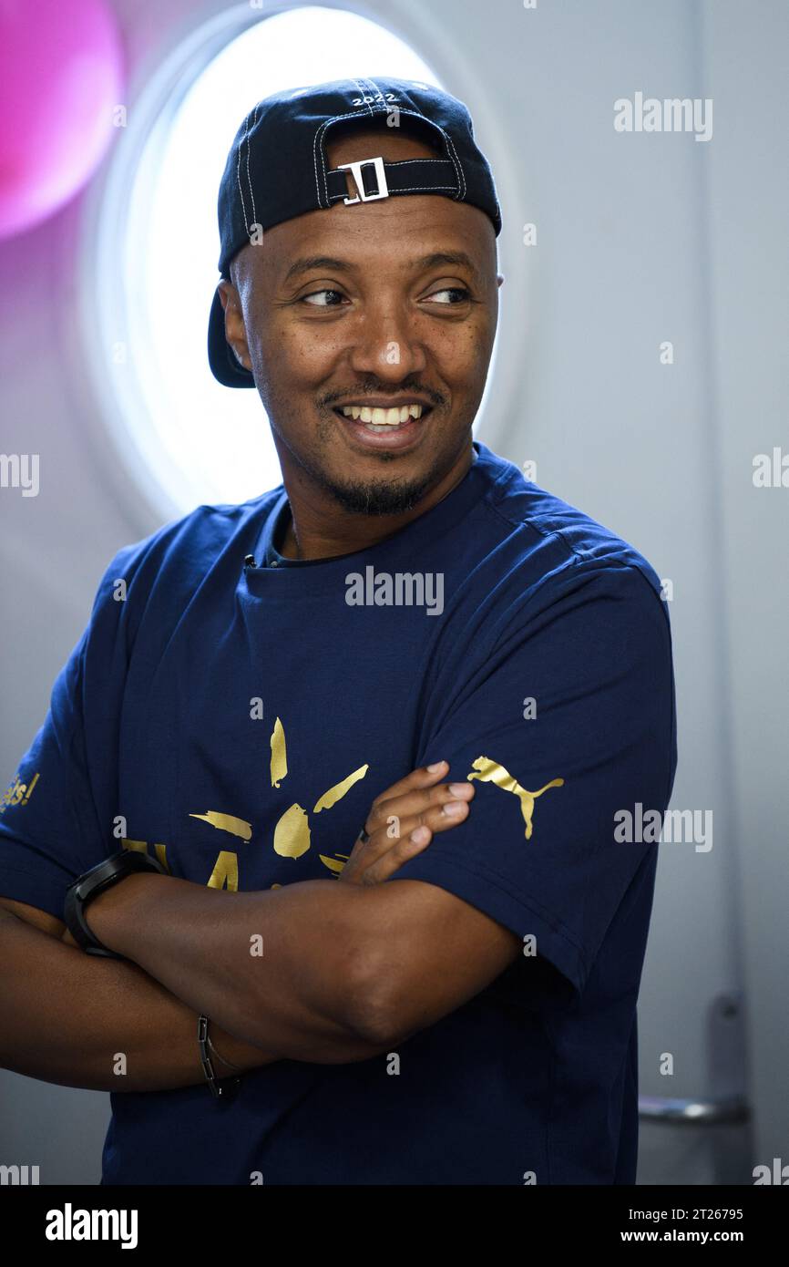 Marseille, France. 17th Oct, 2023. Marseille rapper Soprano during the ...