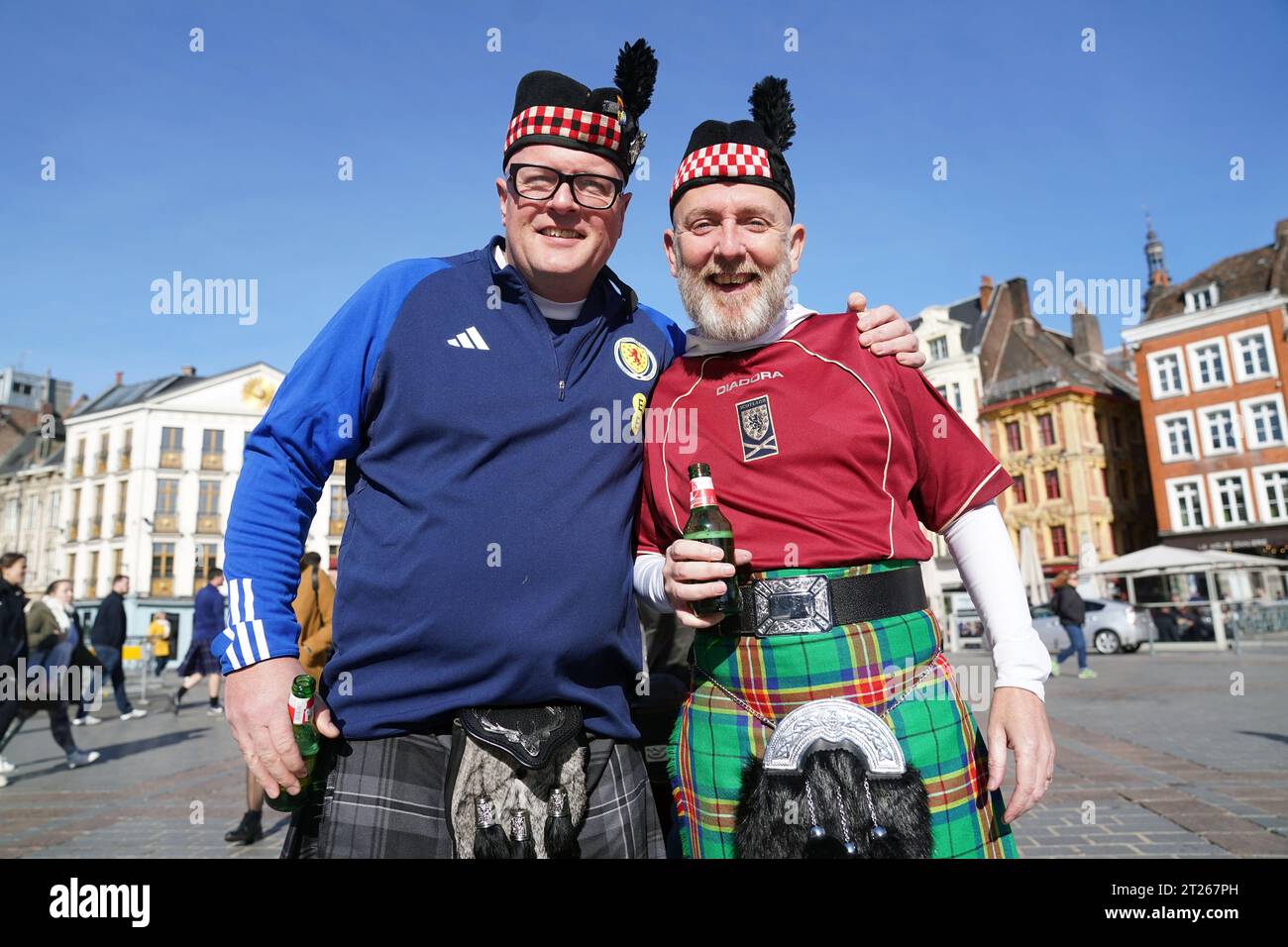 Scotland fans ahead of the international friendly match between France ...