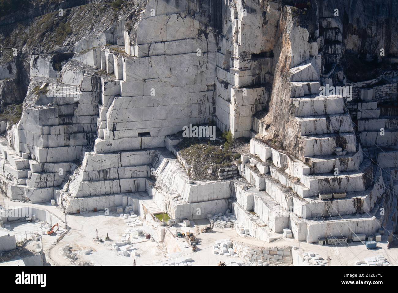 Photographic documentation of a quarry for the extraction of white ...