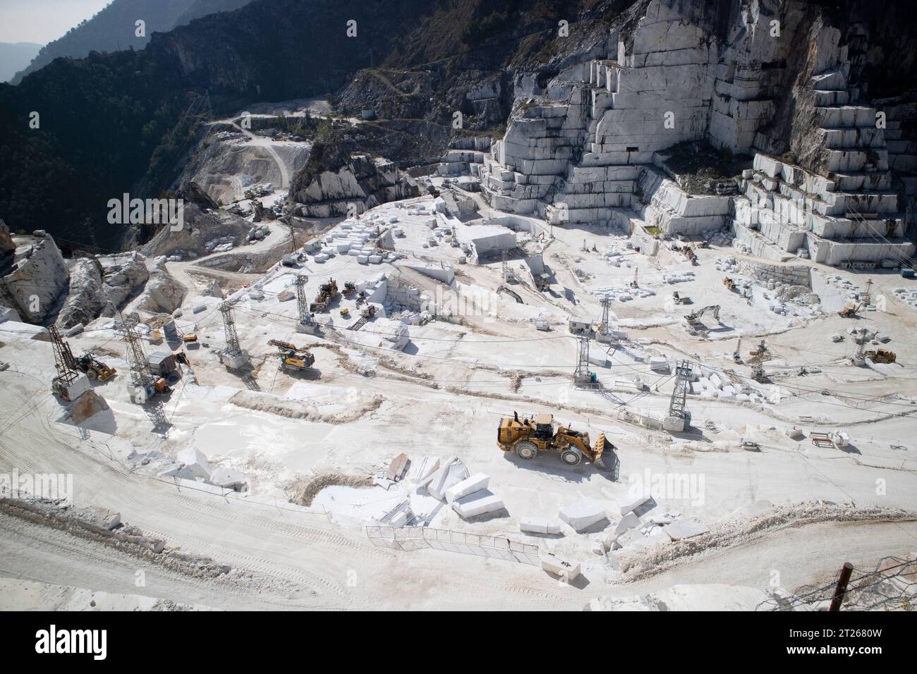 Photographic documentation of a quarry for the extraction of white ...