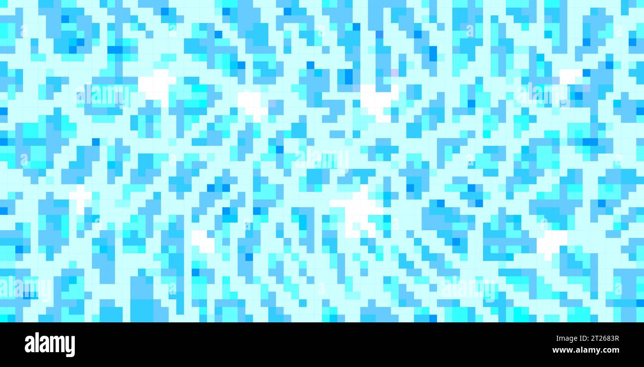 Blue seamless pixel water waves texture. Sea, ocean or pool surface ...