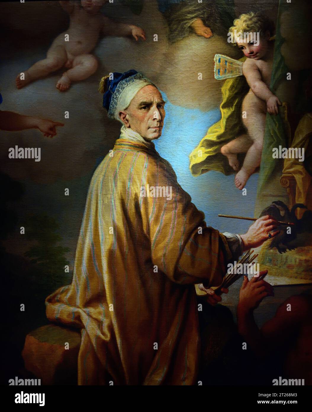 Self-portrait 1714 by Paolo de Matteis 1662-1728 Italy Italian ...