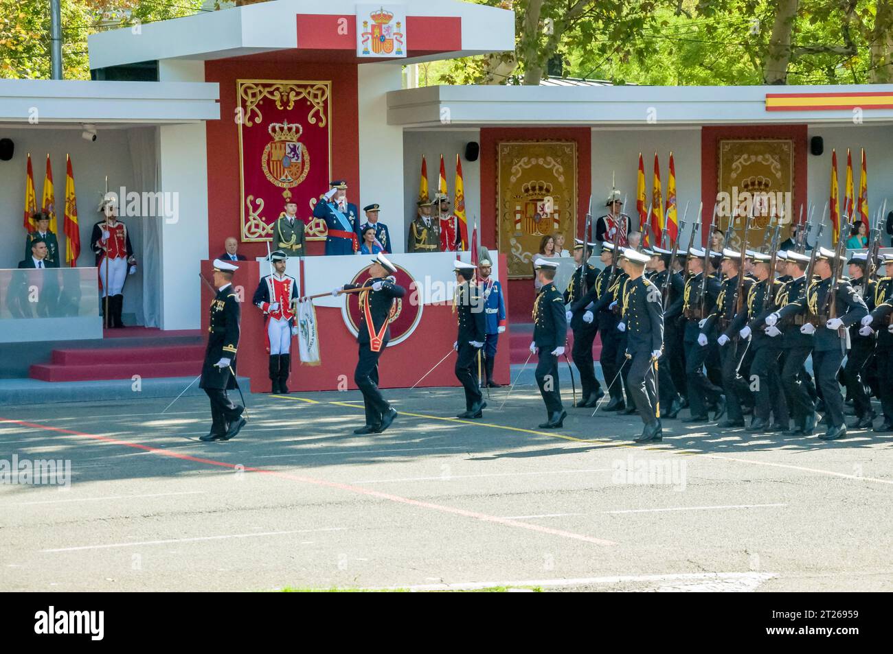 Marching sailors, some 4,100 military personnel participated during the ...