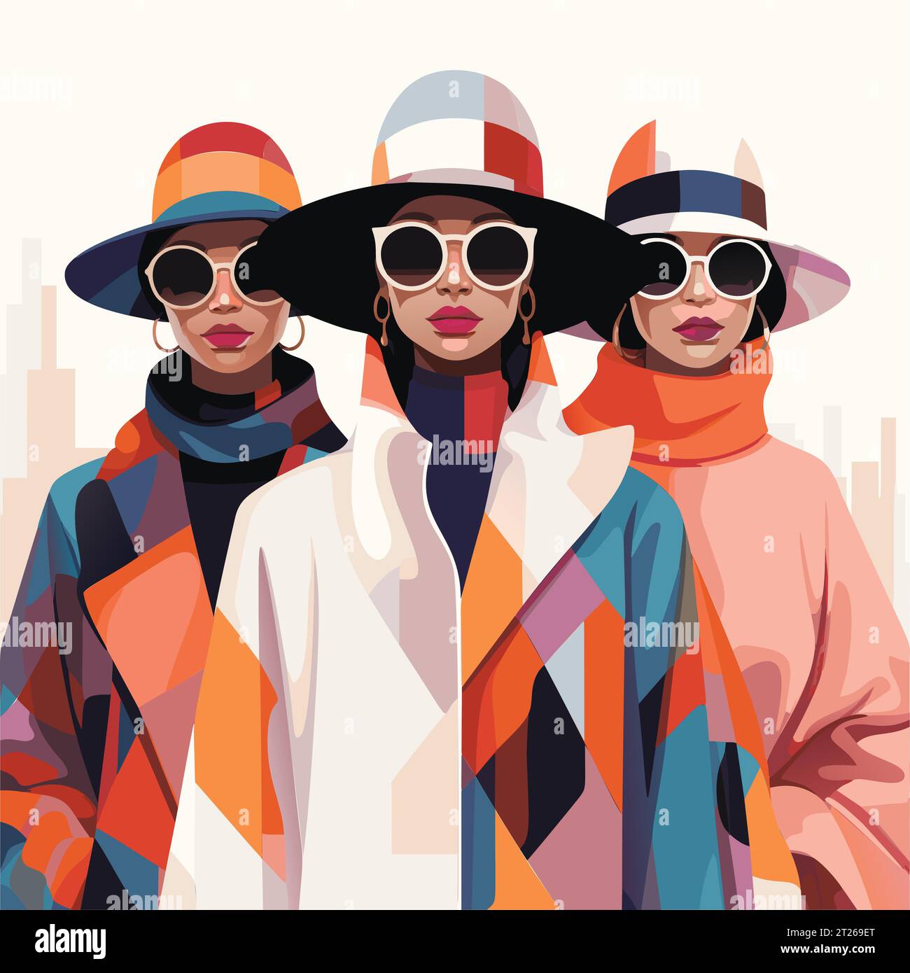 Girl in glasses. Minimalistic vector portraits. Fine Art. vector ...