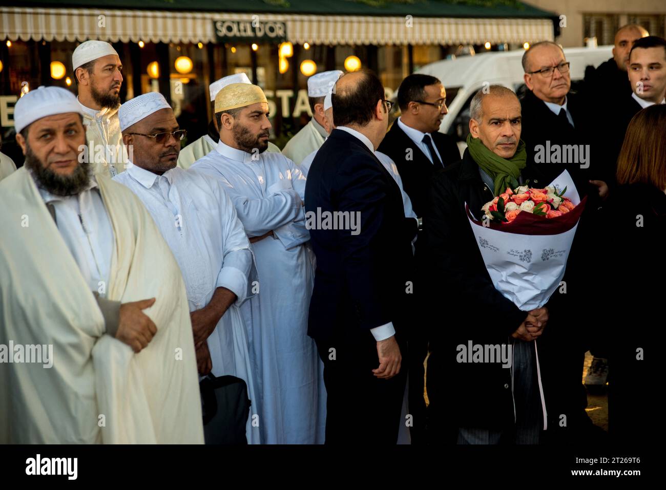 Paris, France. 17th Oct, 2023. Imam of the Grand Mosque of Paris Khaled ...