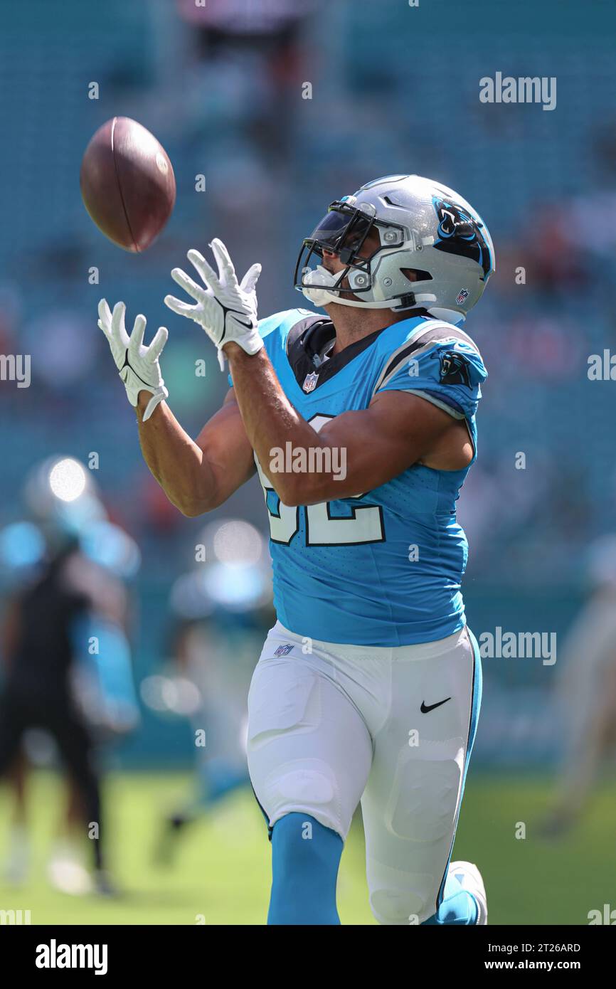 Miami. FL USA; Carolina Panthers tight end Tommy Tremble (82) catches a ...
