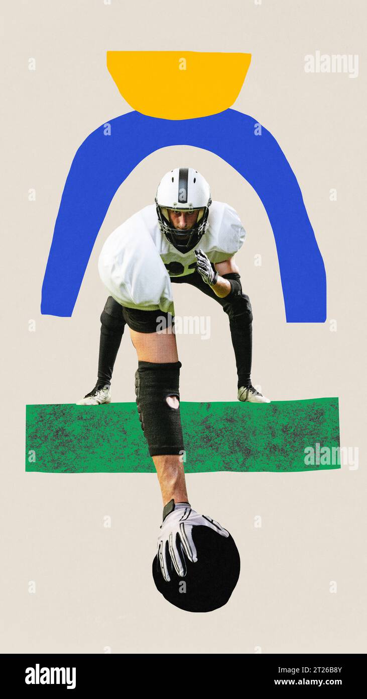 Poster. Contemporary art collage. Modern creative artwork. Young ...